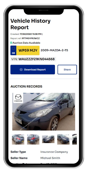 Instant Car History Report On Any UK Registration Number