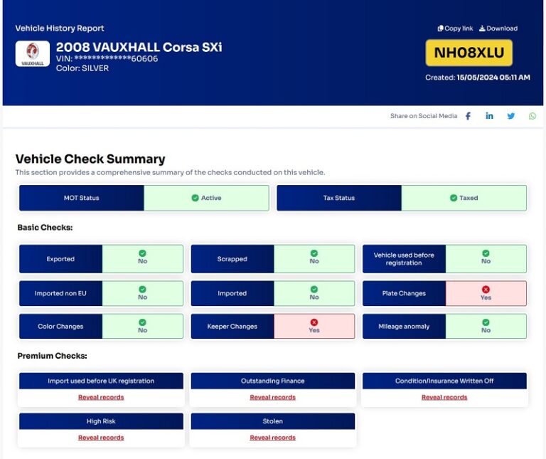 VIN Number Check - Get Instant Car Check Report Online 🚗